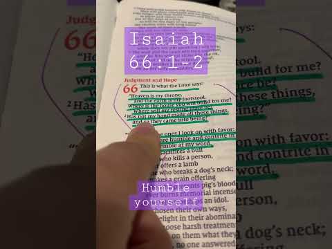 Isaiah 66:1-2 Humble yourself