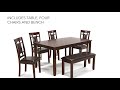 Bennox Brown 6 Piece Rectangular Dining Room Set - 1StopBedrooms.