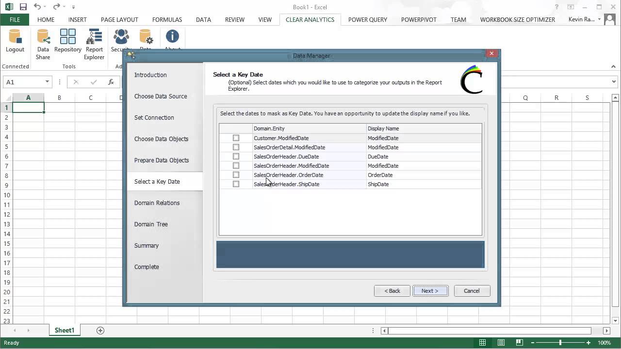 Setup a new Data Connection in Clear Analytics
