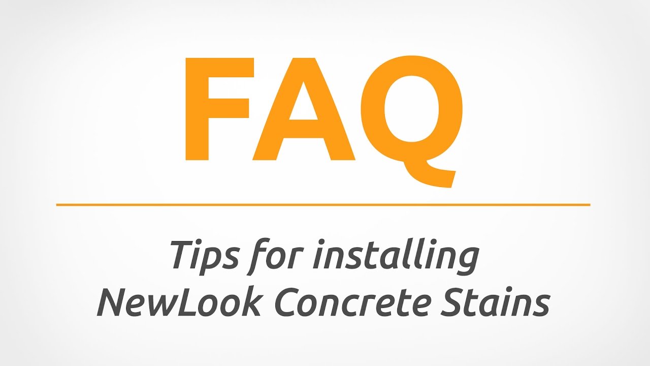 Tips for Installing NewLook Concrete Stains