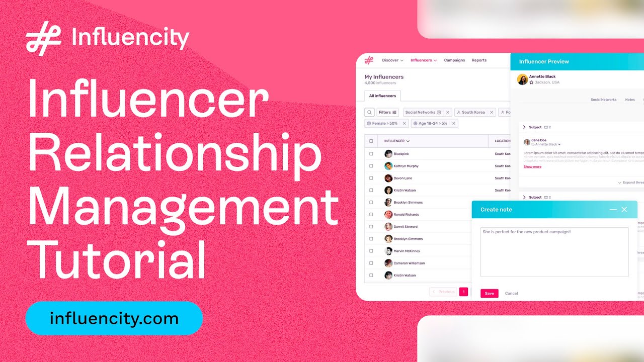 Influencer Relationship Management Tutorial