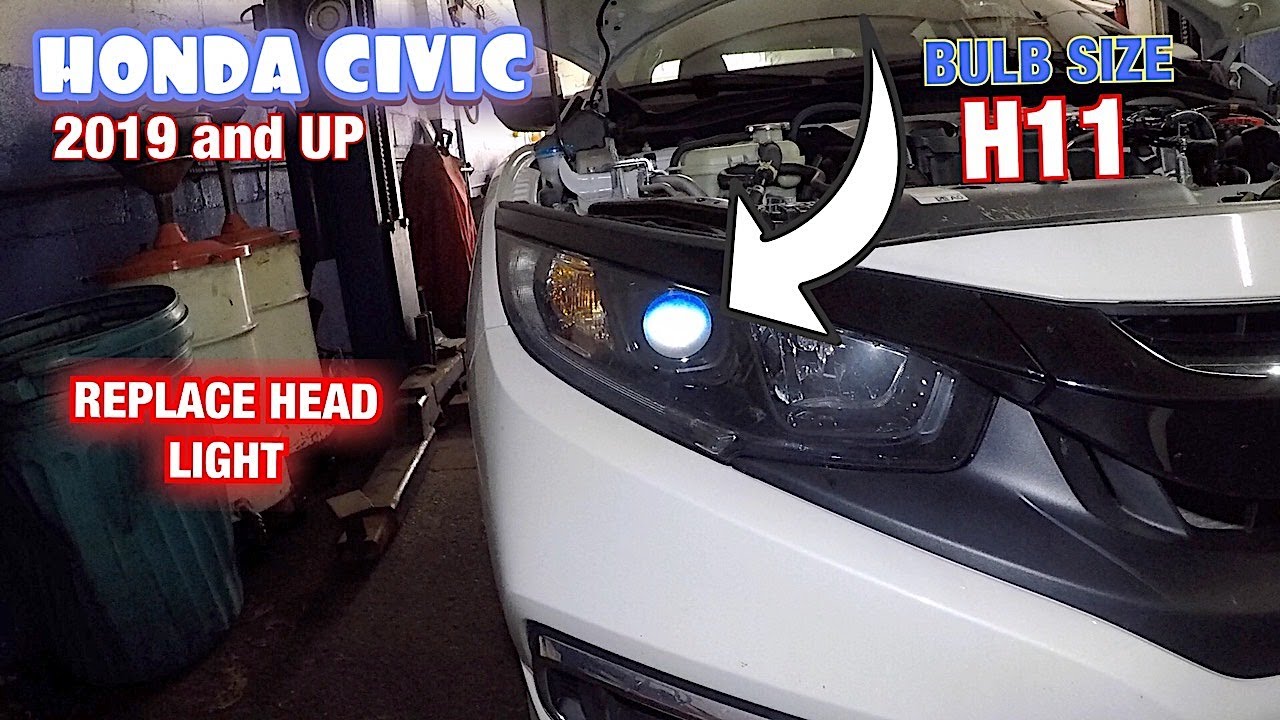 How to replace headlight bulb on Honda civic 2017, 2018, 2019 and up