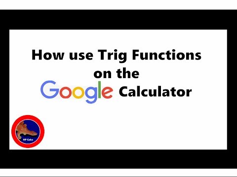 How to use Trigonometry functions on the Google Calculator