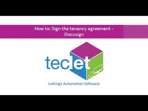 How to sign the tenancy agreement with Docusign