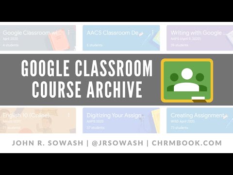 👩‍🏫 How to archive your Google Classroom course