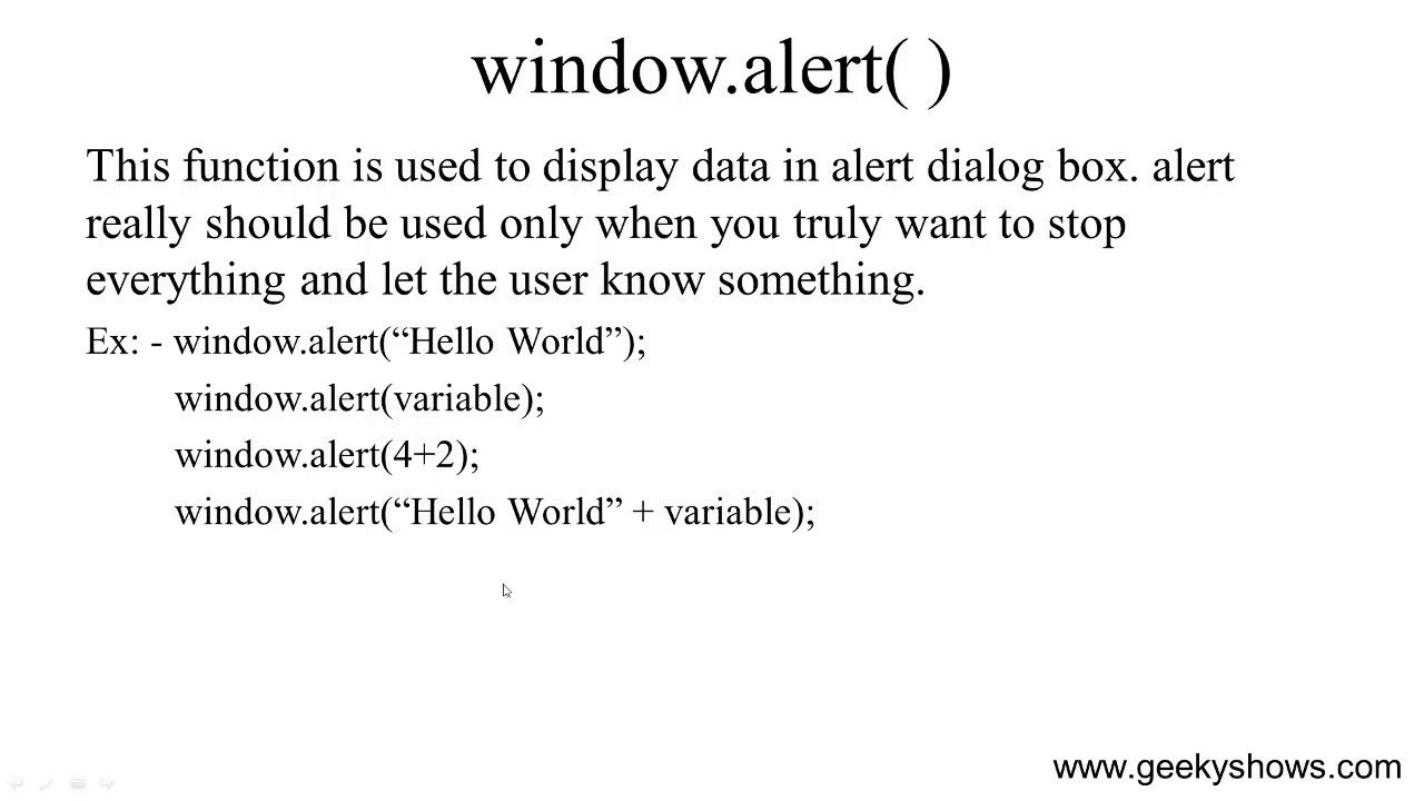 alert Function in JavaScript (Hindi)