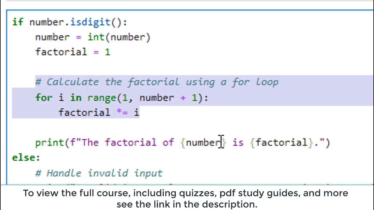 Beginner Python Project: Factorials, For Loops & Input Validation (Intro to Python)