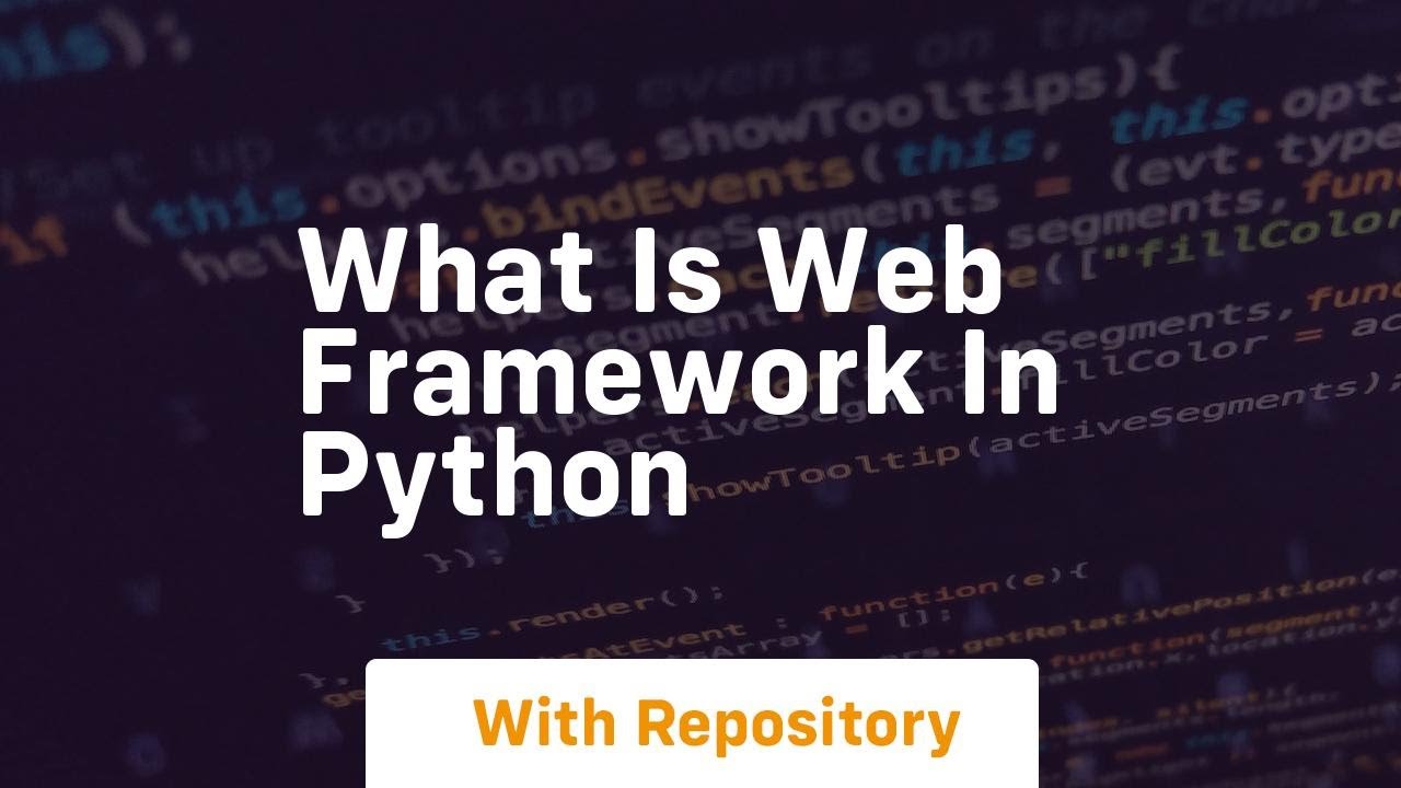 what is web framework in python