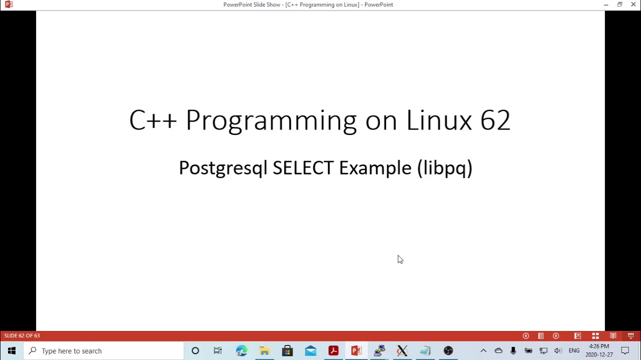 C++ Programming on Linux - Postgresql SELECT Statement Example (libpq)