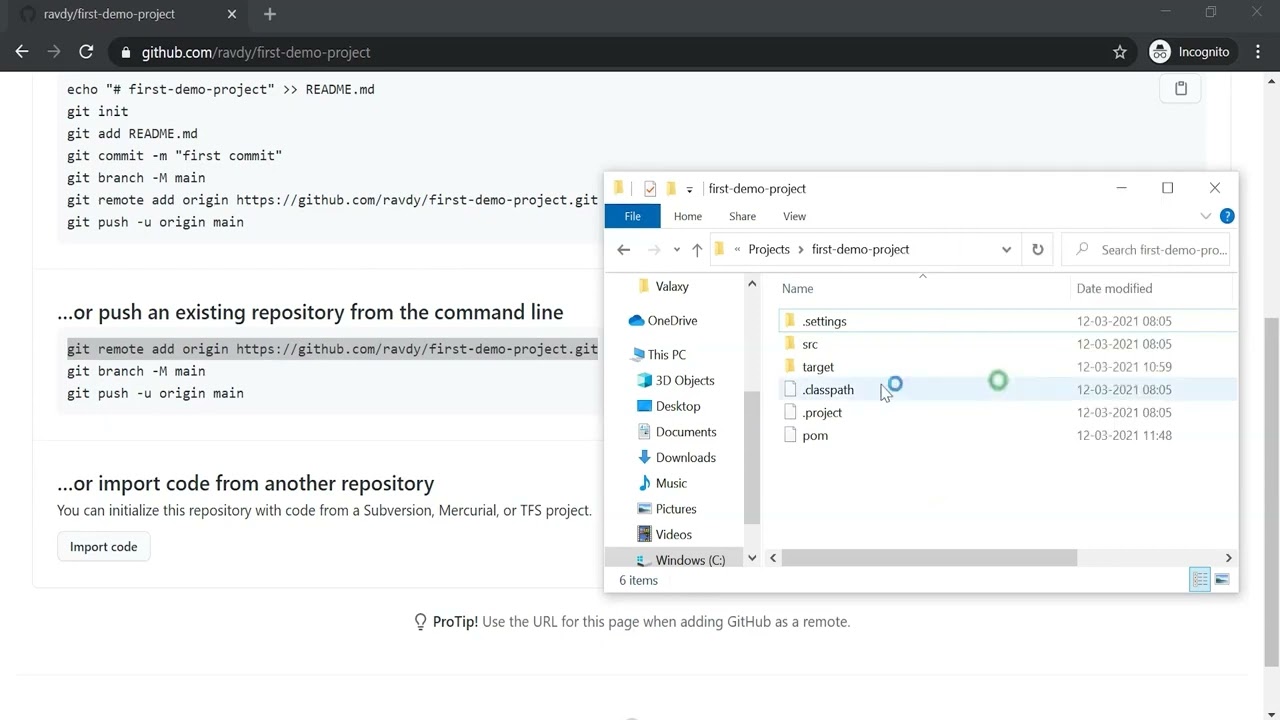 019  Push Maven Project onto GitHub