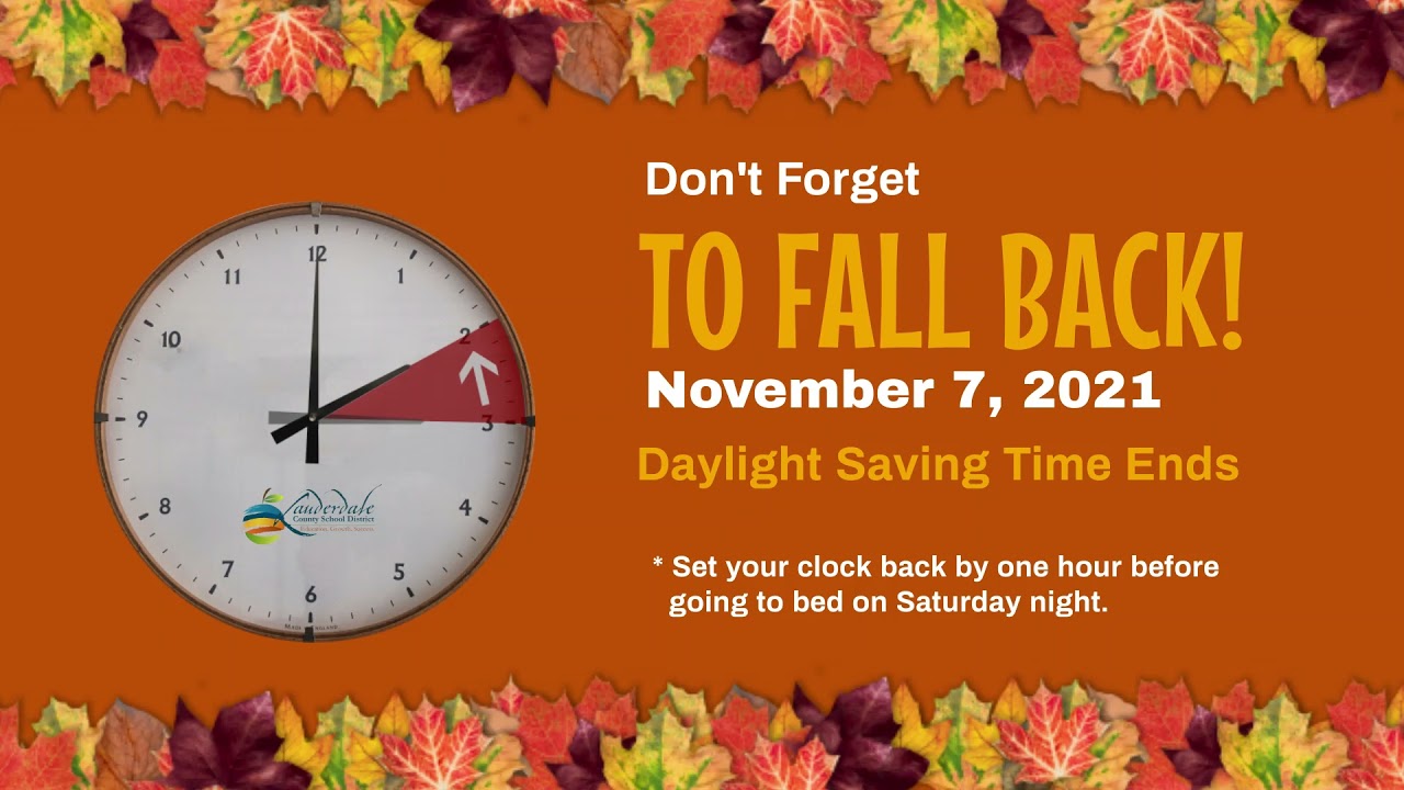 Daylight Savings Time Ends Reminder