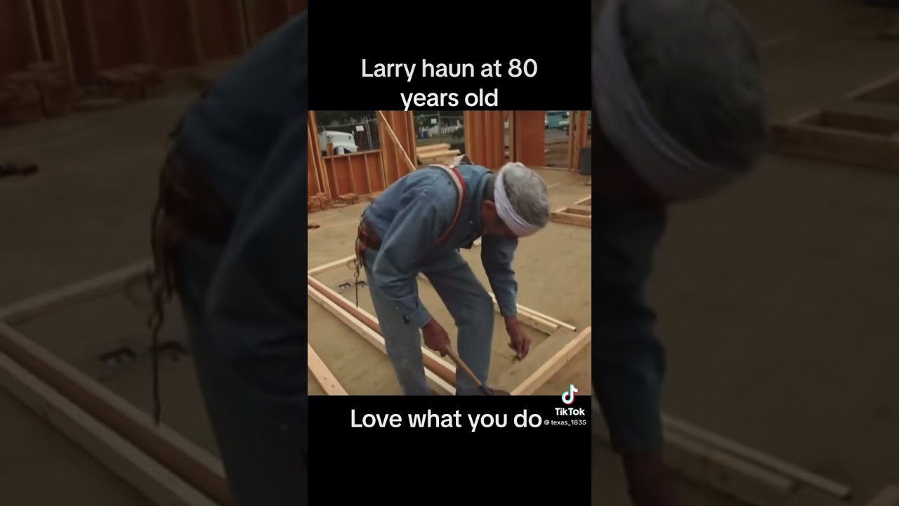 Larry Haun at 80 years old from @texas_1835 #carpentry #building #homeimprovement #renovation #build