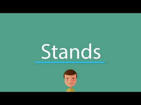 How to pronounce Stands