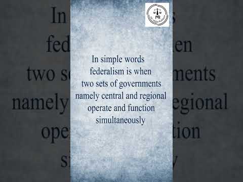 Meaning of the term Federalism | Adv Melisa Rodrigues