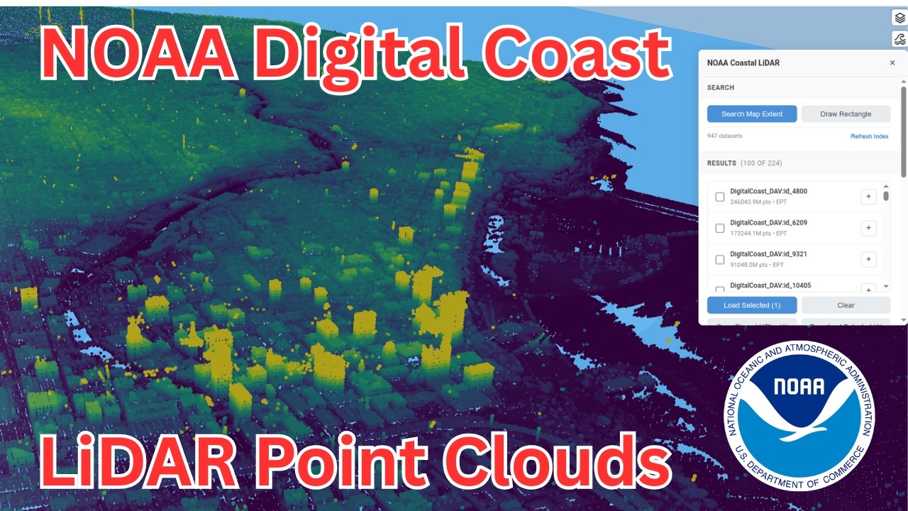 How to Visualize LiDAR Point Clouds From NOAA Digital Coast (Step-by-Step)
