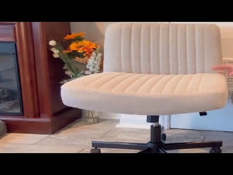 Darkecho Criss Cross Chair with Wheels, Thick Padded Fabric Cross Legged Wide Chair Review