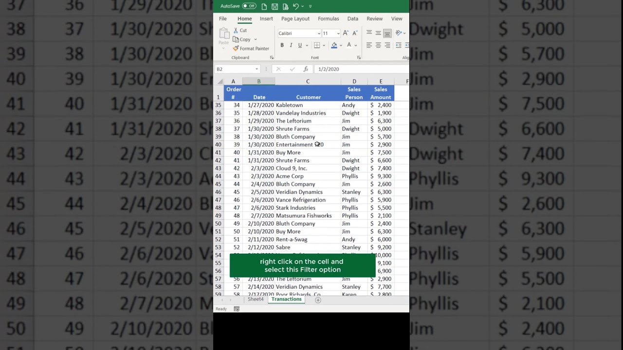 Quick way to filter data in #excel #spreadsheet #excelhelp #corporatehacks