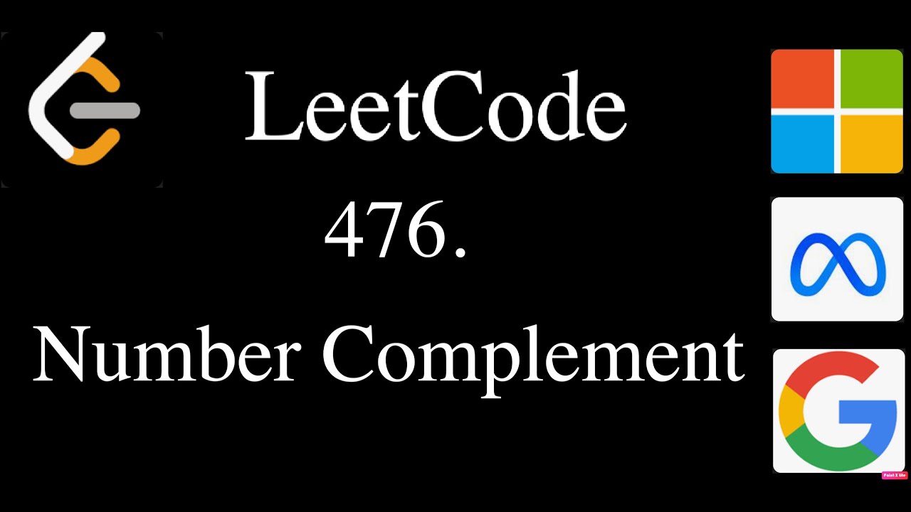Leetcode | 476 | Number Complement #leetcode #246 #numbercomplement #faang #faangm