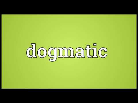 dogmatic meaning in English