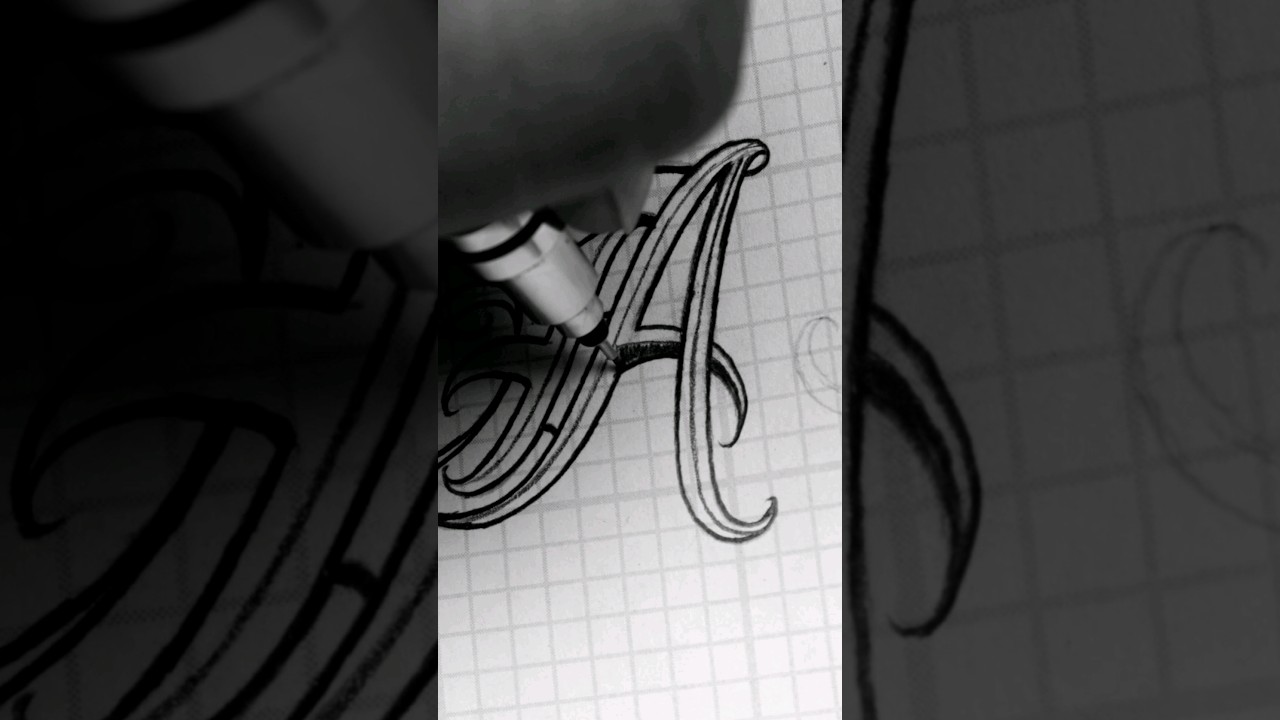 Custom Chicano Script Lettering Drawing 