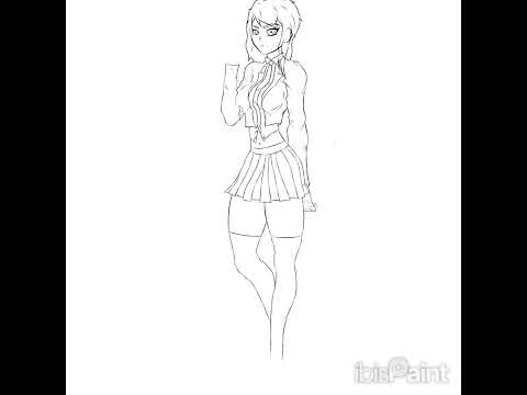 Drawing + Colouring "TOMOKO" Full Body. Dec 23-24, 2023.