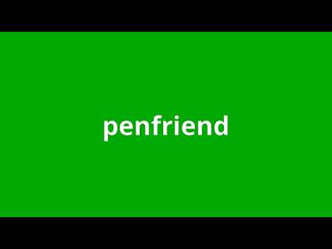 what is the meaning of penfriend