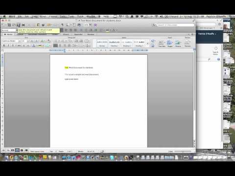 My Site - Open, Edit, Save MS Word document - Students