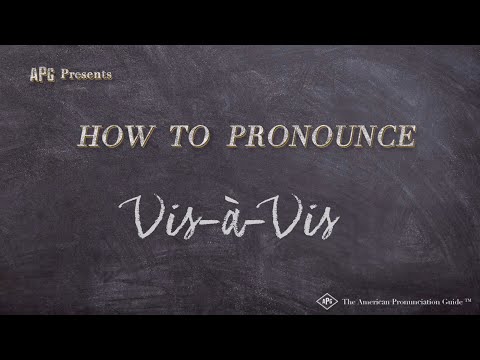 How to Pronounce Vis-à-Vis (Real Life Examples!)