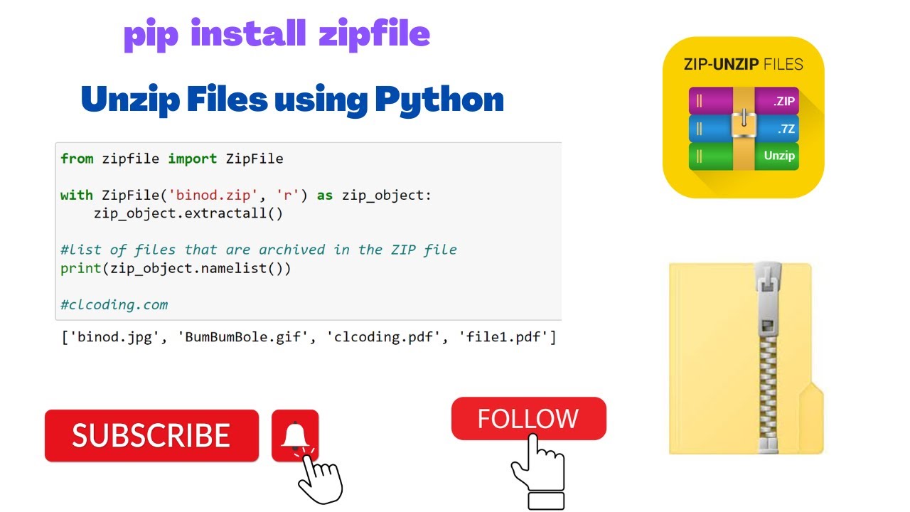 Day 82 : Unzip Files using Python