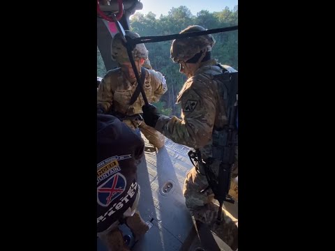 Army medics on rappel!