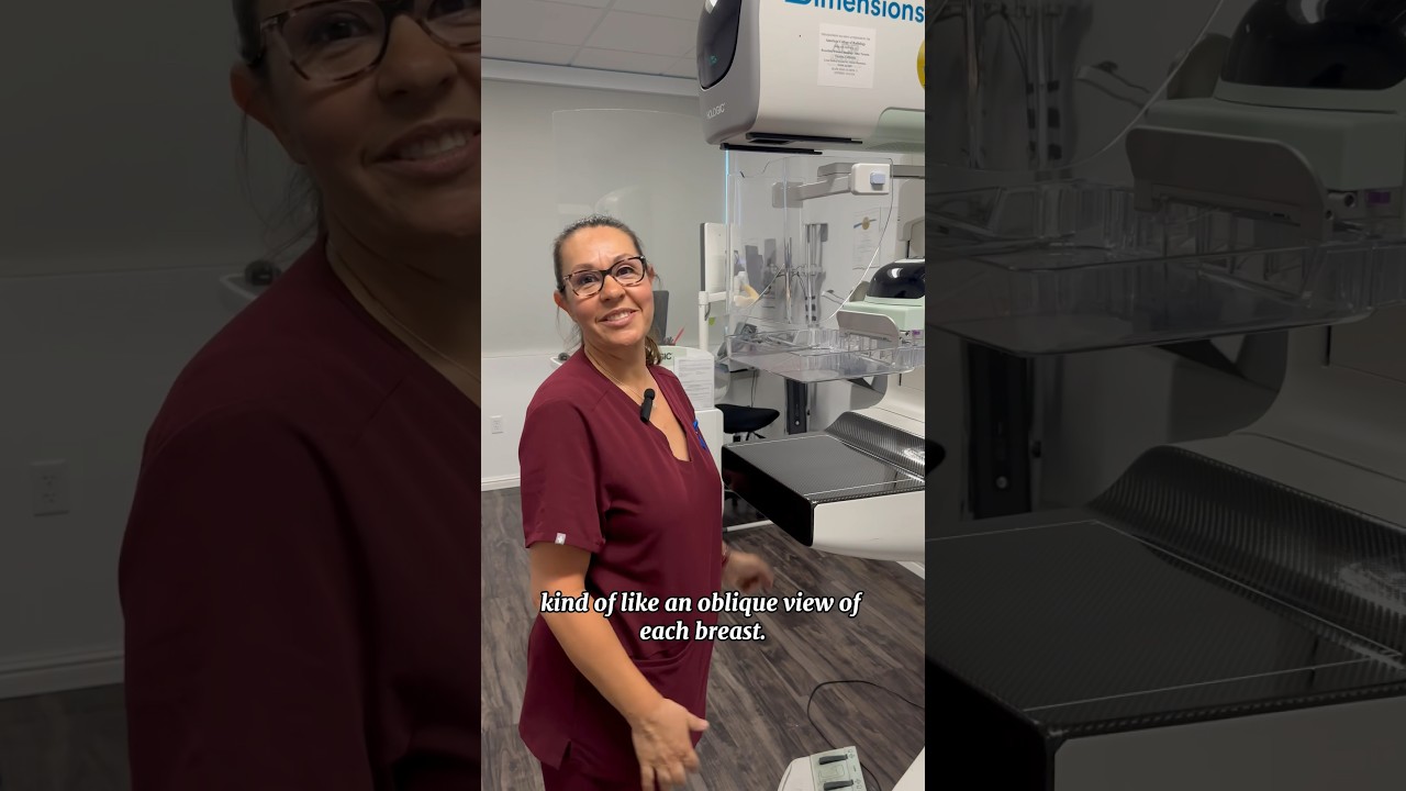 Our mammography technologist helps guide us through the mammography process. #Mammogram #BreastCare