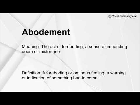 Abodement Meaning