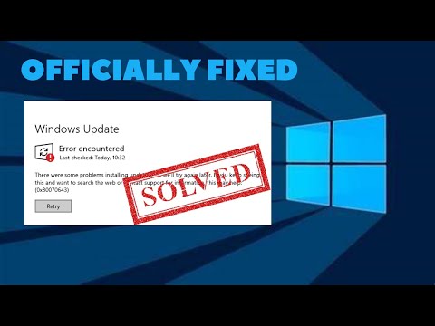 0x80070643 Windows Update Error Code Official Fixed