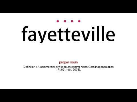 How to pronounce fayetteville - Vocab Today