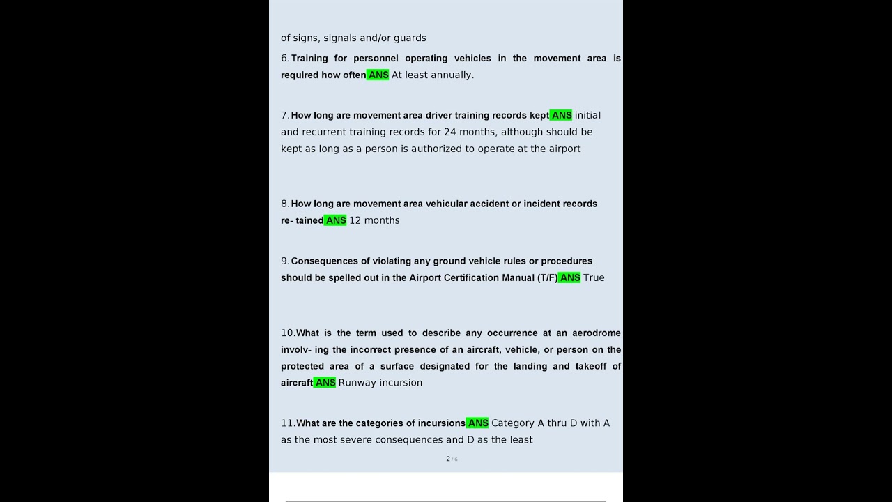 AAAE ACE Operations Module 3 Security Training Course Questions and Answers 2022 2023 Verified Answe