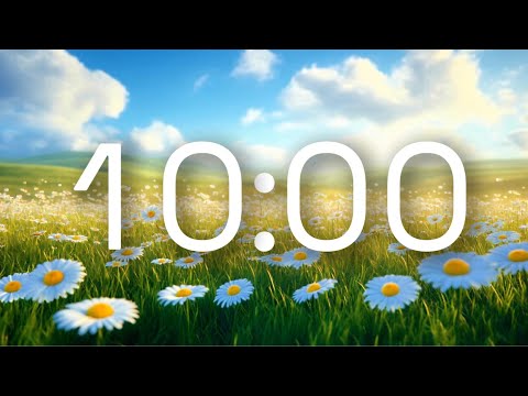 10 Minute Spring Timer to Music | Relaxing Acoustic Classroom Timer