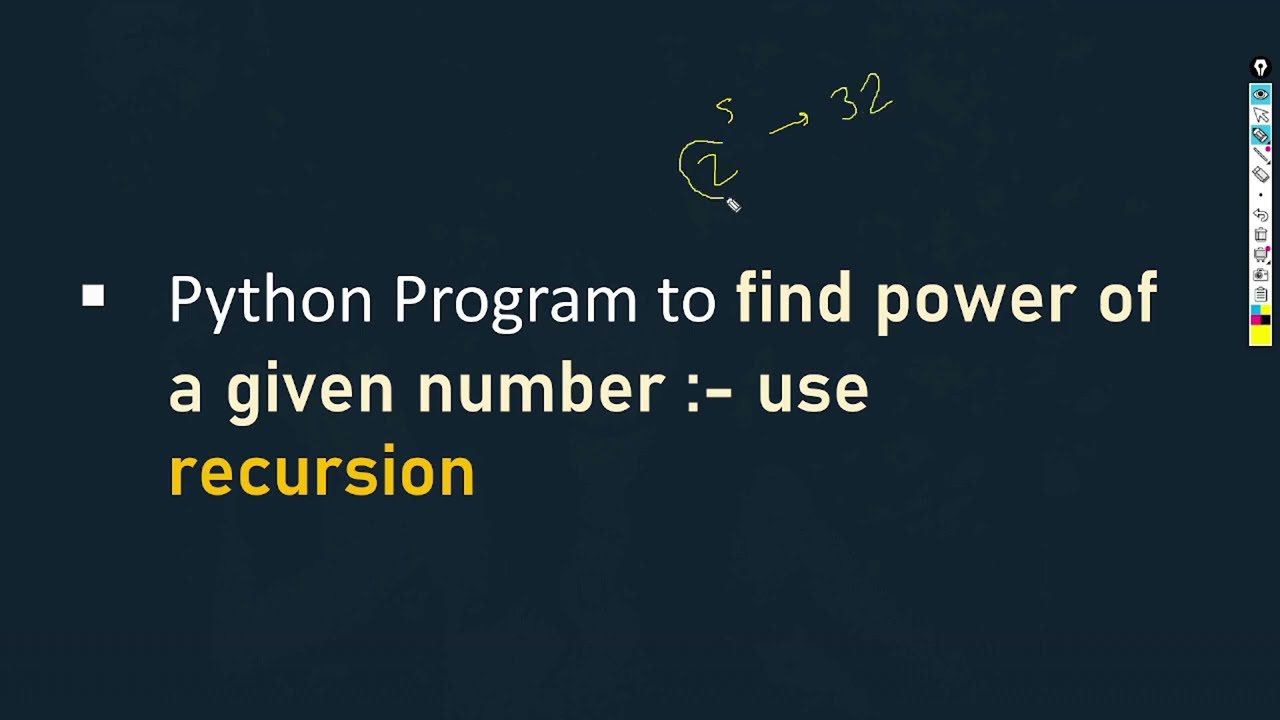 Power of Number Using Recursion | Recursion in Python