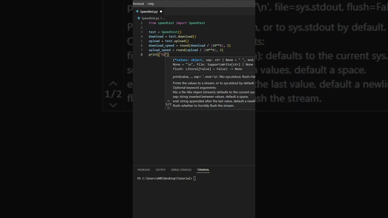 How To Make A Speedtest In Python #python