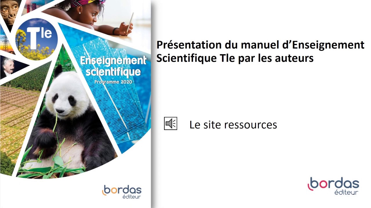 Le site ressources - Manuel Enseignement Scientifique Tle - 2020