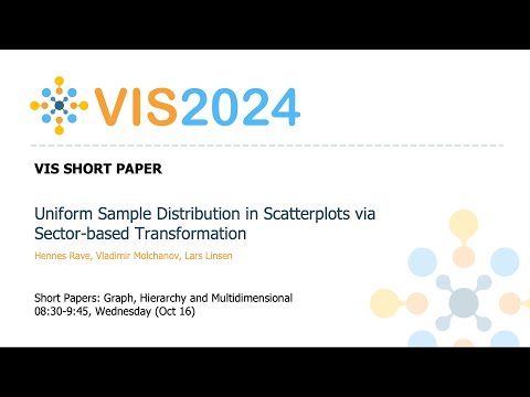 Uniform Sample Distribution in Scatterplots via Sector-based Transformation - Fast Forward | VIS 20