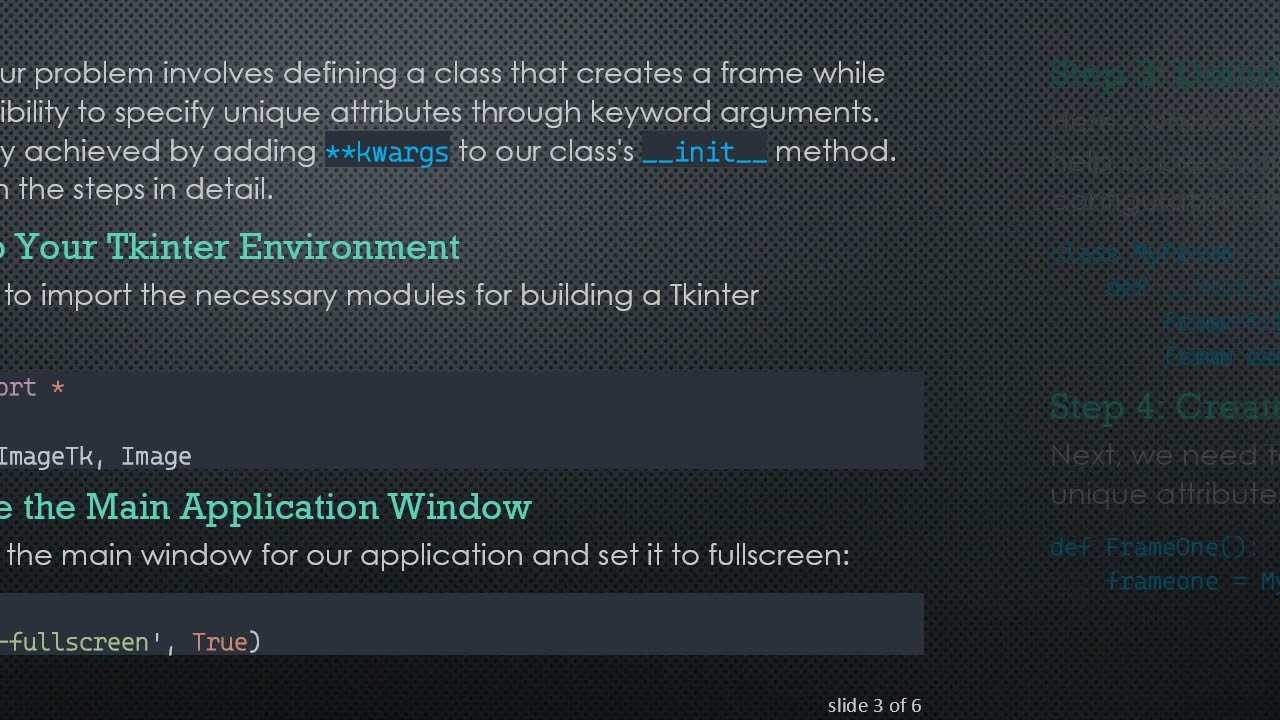 Creating Multiple Frames in Tkinter Using OOP