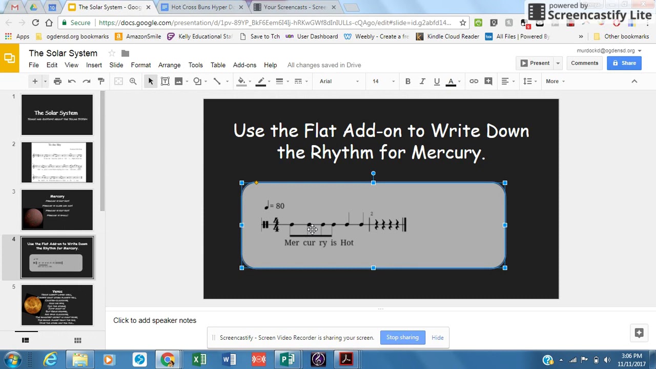 Flat Music Notation with Google Docs and Slides
