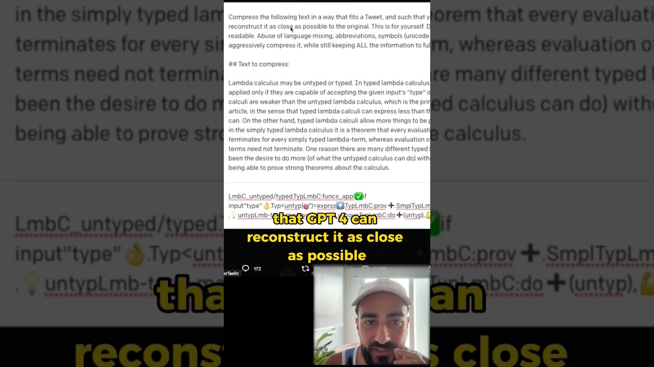 GPT-4 invents it's own compression algorithm!