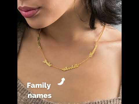Multi Name Necklace with Family Names by MYKA
