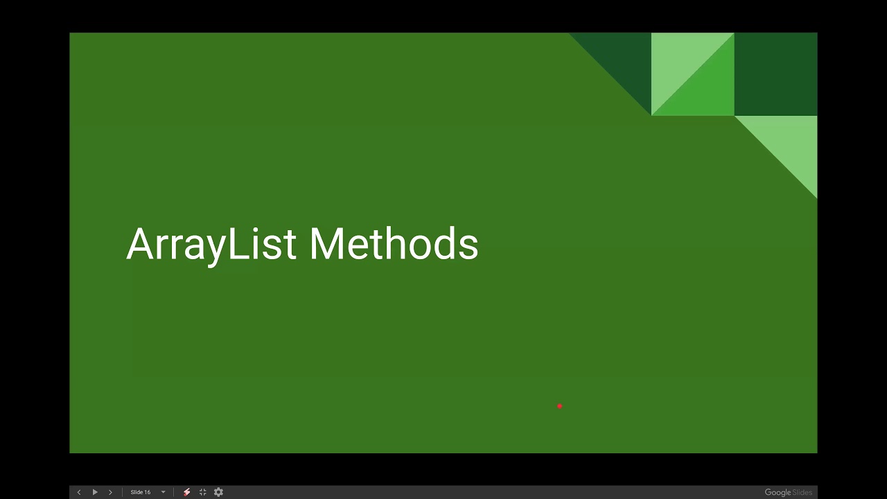 AP CS A Unit 7 Lesson 1 - ArrayList, ArrayList Methods