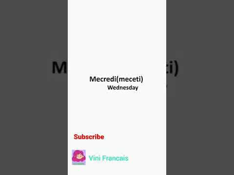 How to pronounce wednesday in french? #shorts