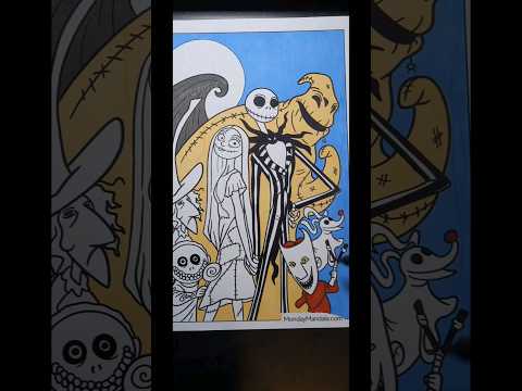 Satisfying Coloring Page - Nightmare Before Christmas