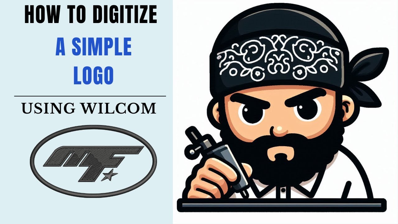 How To Digitize A Simple LOGO | Wilcom Digitizing Tutorial