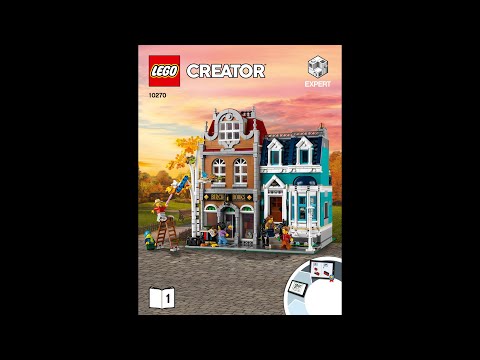 LEGO 10270 Bookshop (4K) - building instructions 1/2