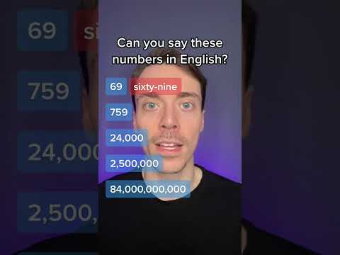 Can you say these numbers in English?